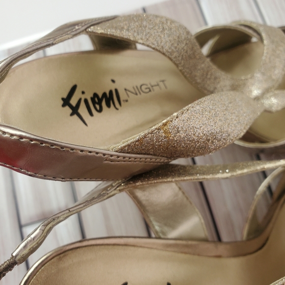 FIONI Clothing | Shoes | Fioni Night Golden Glitter High Heels Sandals ...